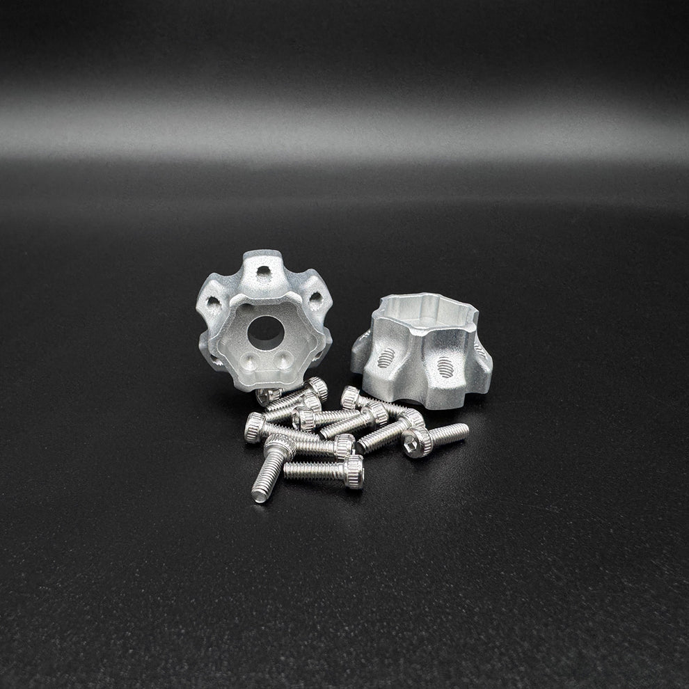 12mm Hex Machined Aluminum Hubs (2) w/Hardware "DOT" – Reefs RC