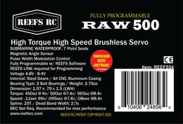 RAW 500 HD Brushless Servo REEFS54 – Reefs RC